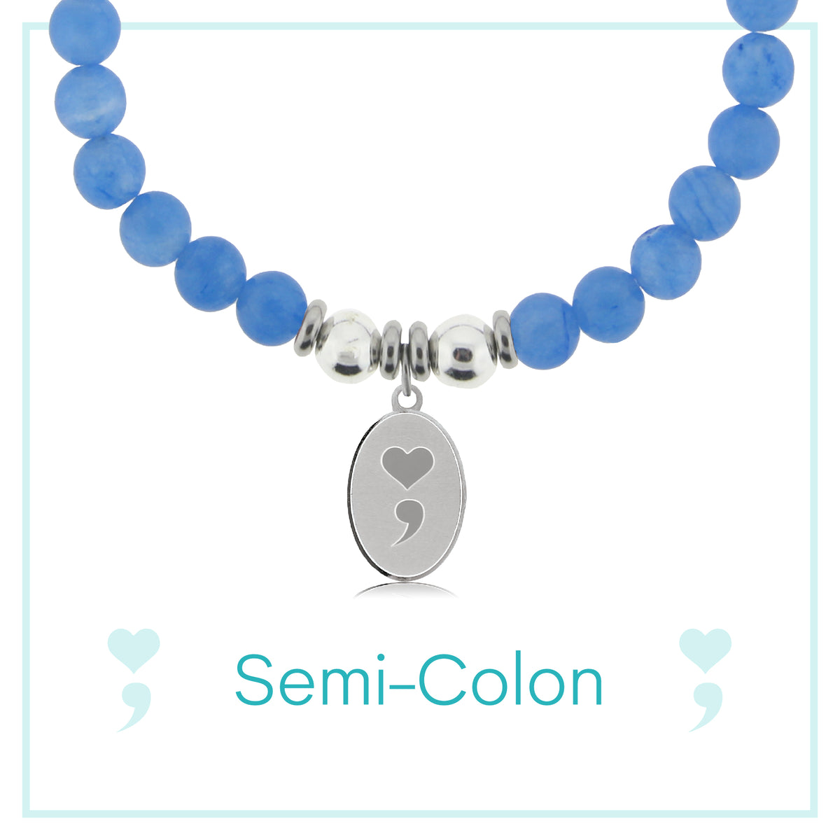 Semi Colon Charity Charm Bracelet Collection – HELP by TJ